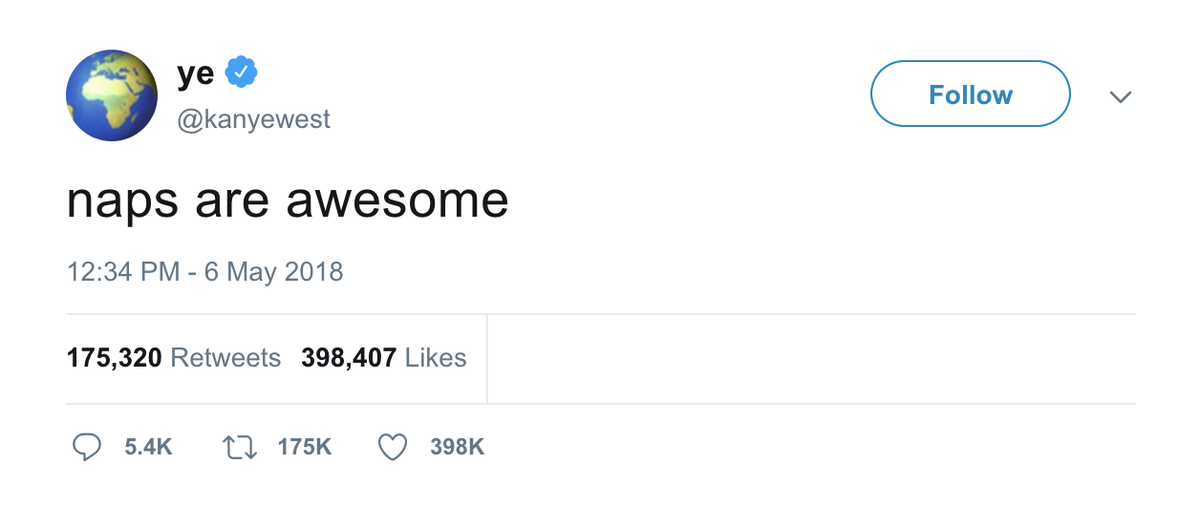 Kanye West - "Naps Are Awesome" tweet shirts and hoodies | Tee Tweets