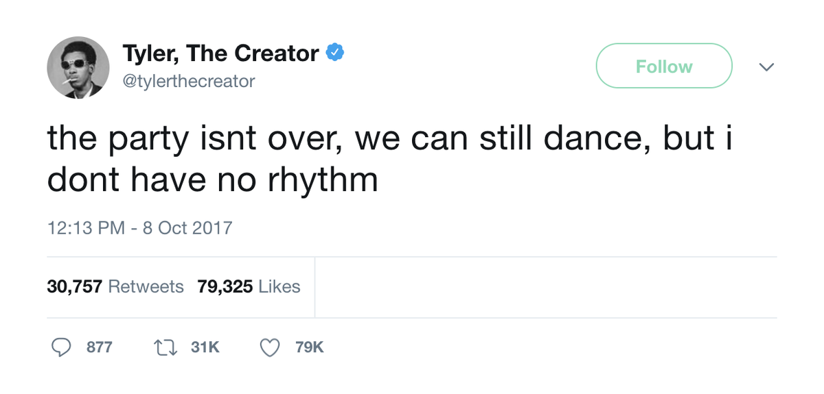 Tyler The Creator - "The Party Isn't Over" tweet shirts | Tee Tweets